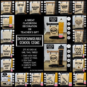 Interchangeable Elementary Classroom Kids Read Reading Teacher Sign ...