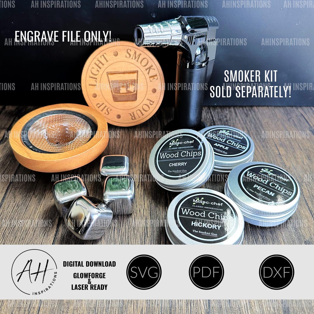 Cocktail Cigar Smoker Engraves Men's Smoking Kit Liquor Files Glowforge ...
