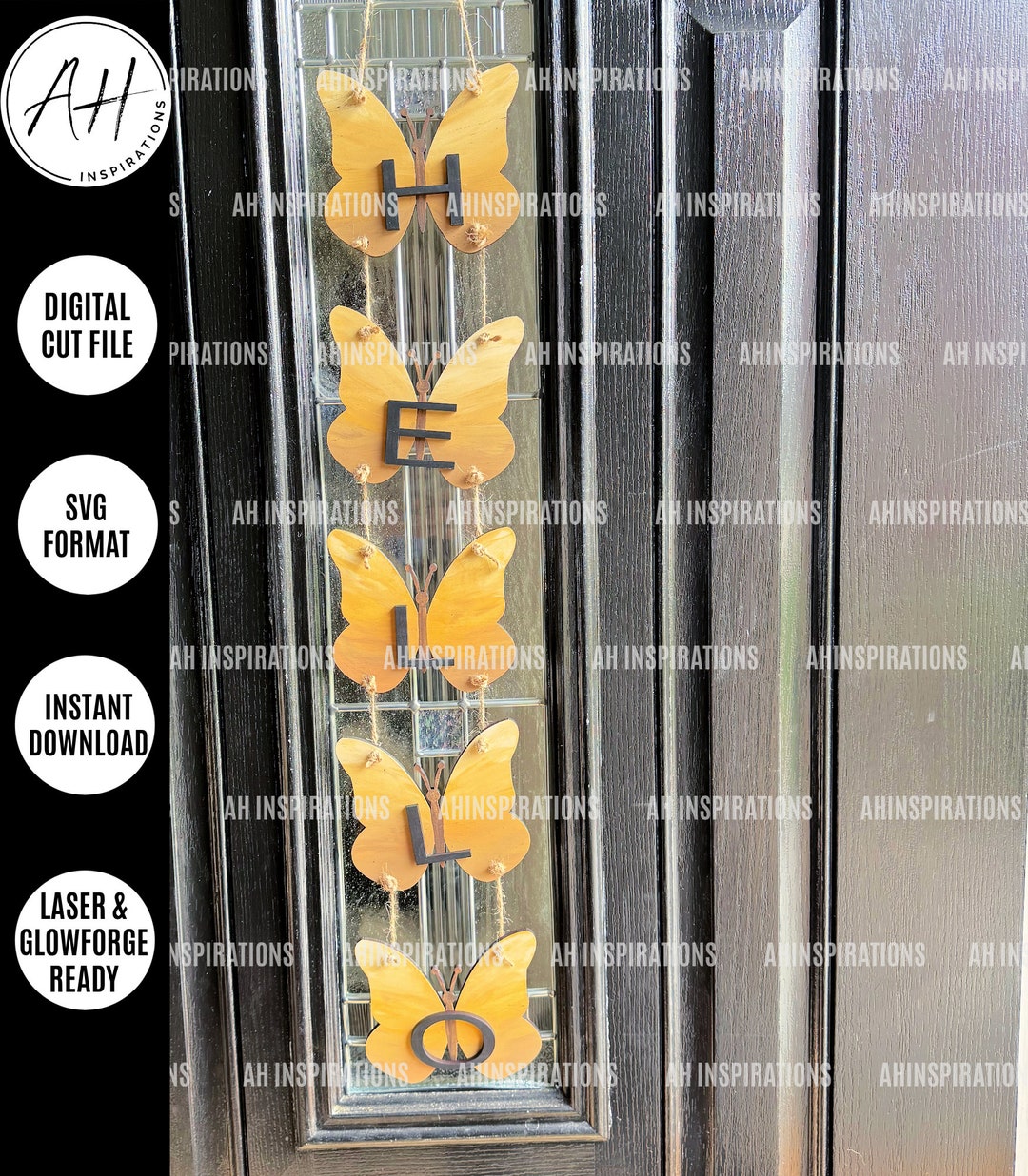 Butterfly Door Decor, Butterfly Door Hanger, Butterfly SVG, Butterfly ...