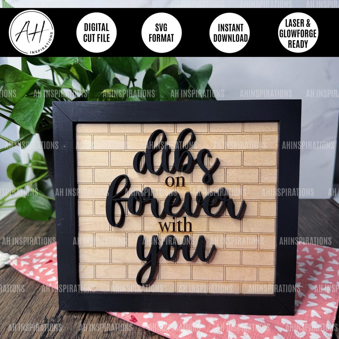 Happy Valentine's Day Hearts Dibs Forever Sign, Heart Love Signs ...