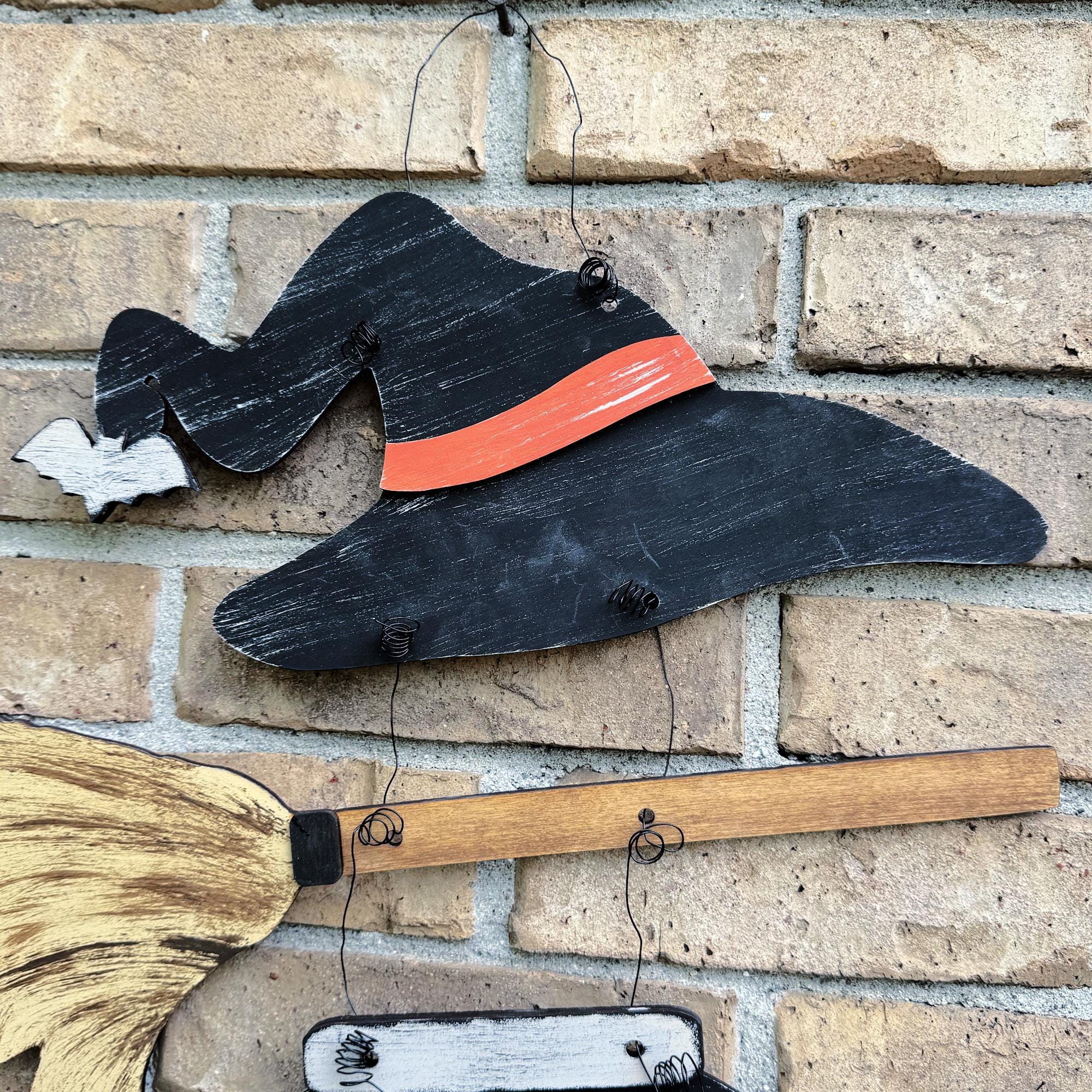Halloween Welcome Witch Cauldron Door Hanging Large Witches Sign for ...