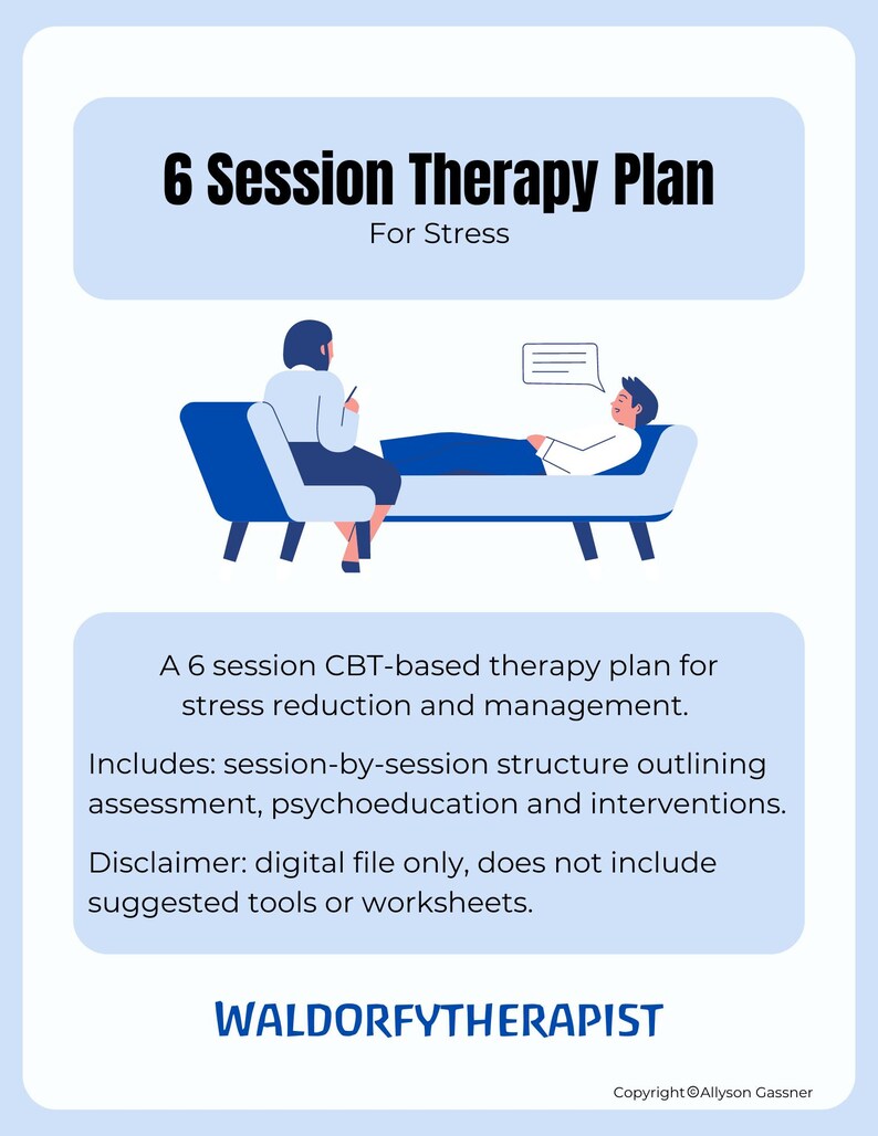 6 Session Cbt-based Therapy Plan for Stress Reduction and Management ...
