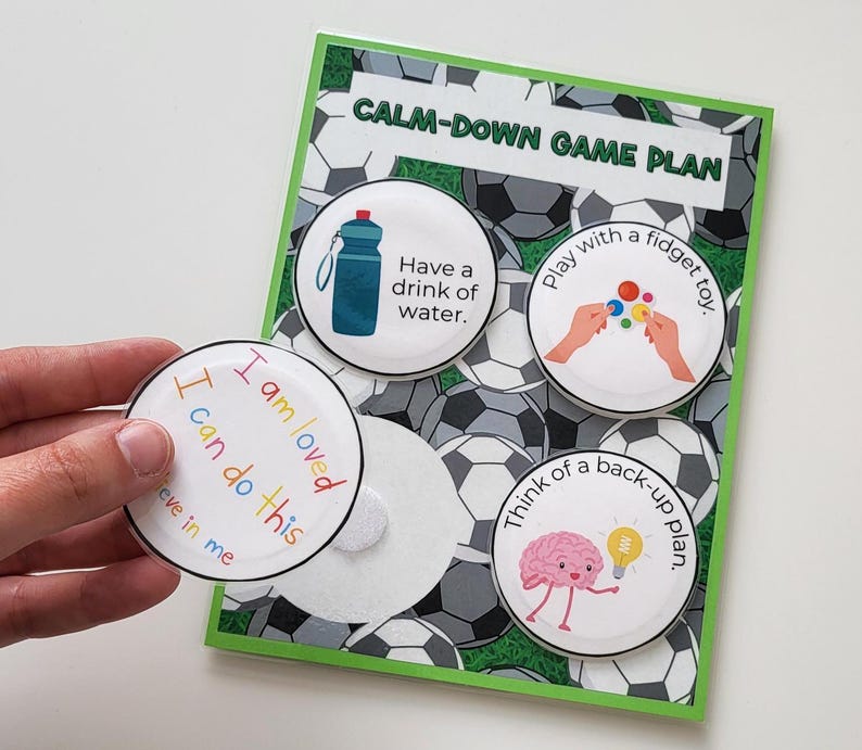Calm-down Game Plan | Soccer Themed Coping Strategy Visual for Children ...