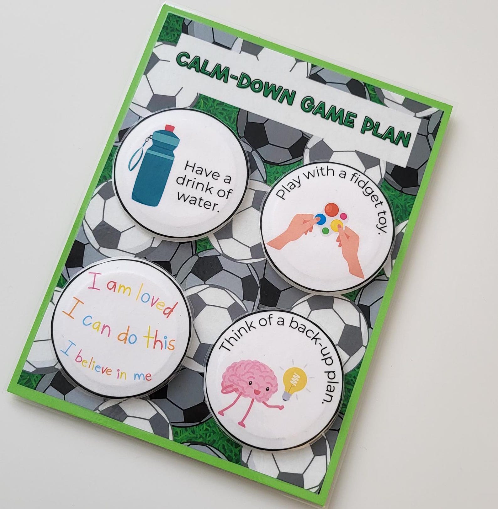 Calm-down Game Plan | Soccer Themed Coping Strategy Visual for Children ...