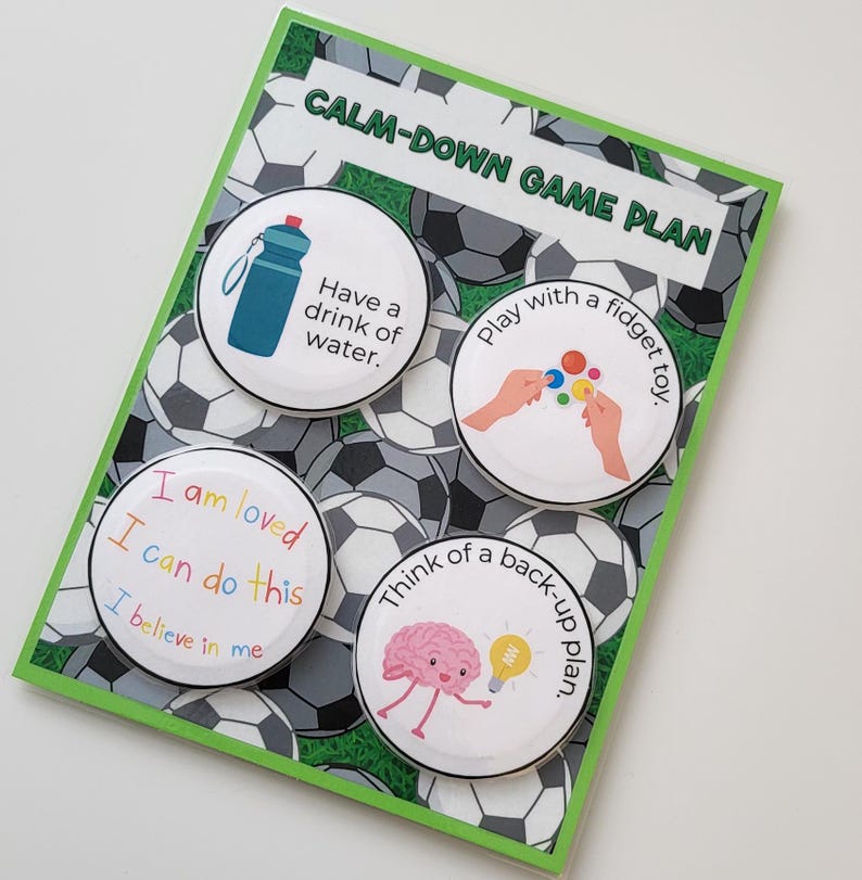 Calm-down Game Plan | Soccer Themed Coping Strategy Visual for Children ...