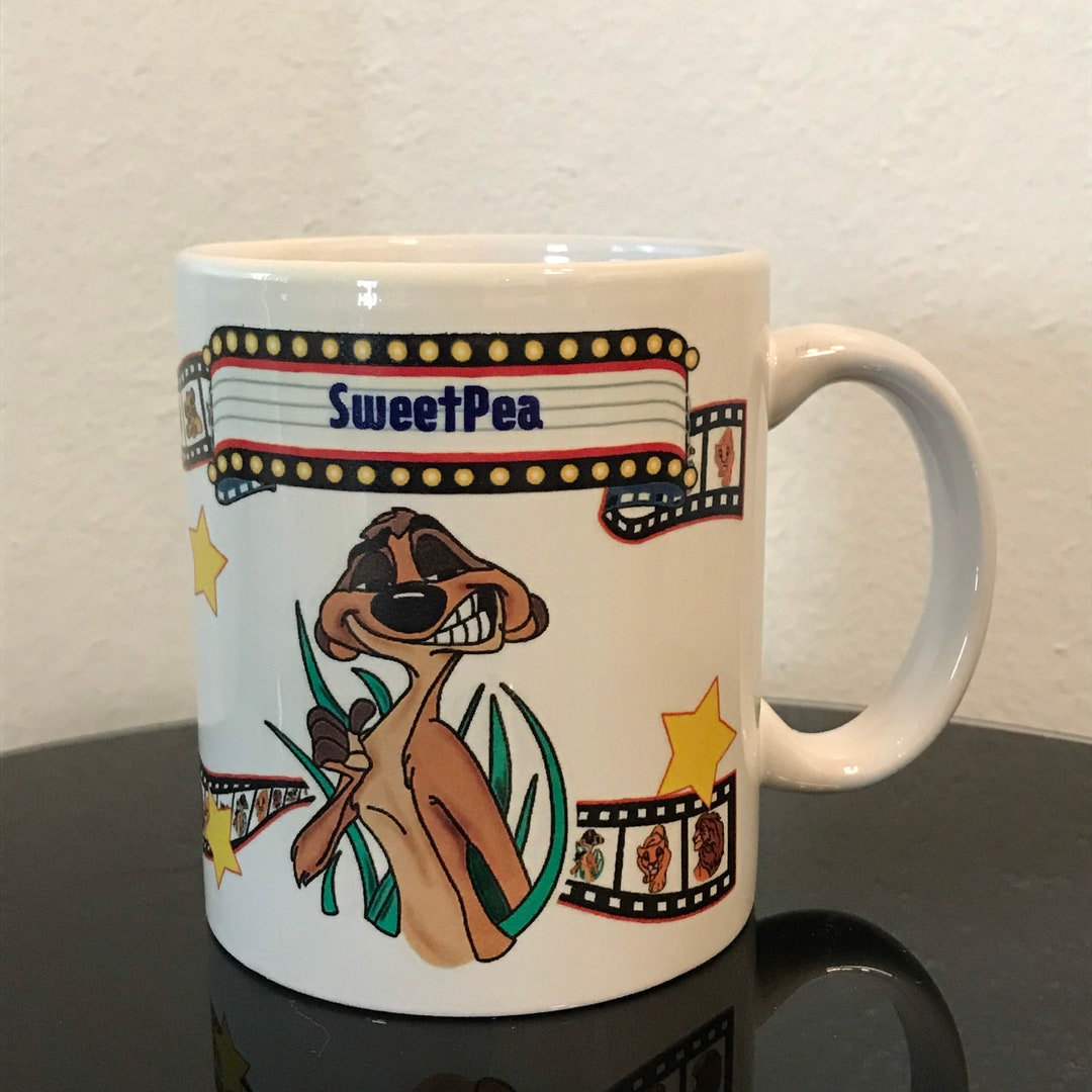 VTG Rare Disney the Lion King Timon Sweet Pea Mug - Etsy