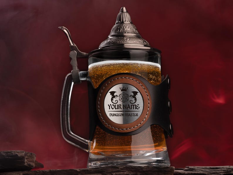 Dungeon Master Beer Mug With Lid, Dungeons and Dragons, Dnd ...
