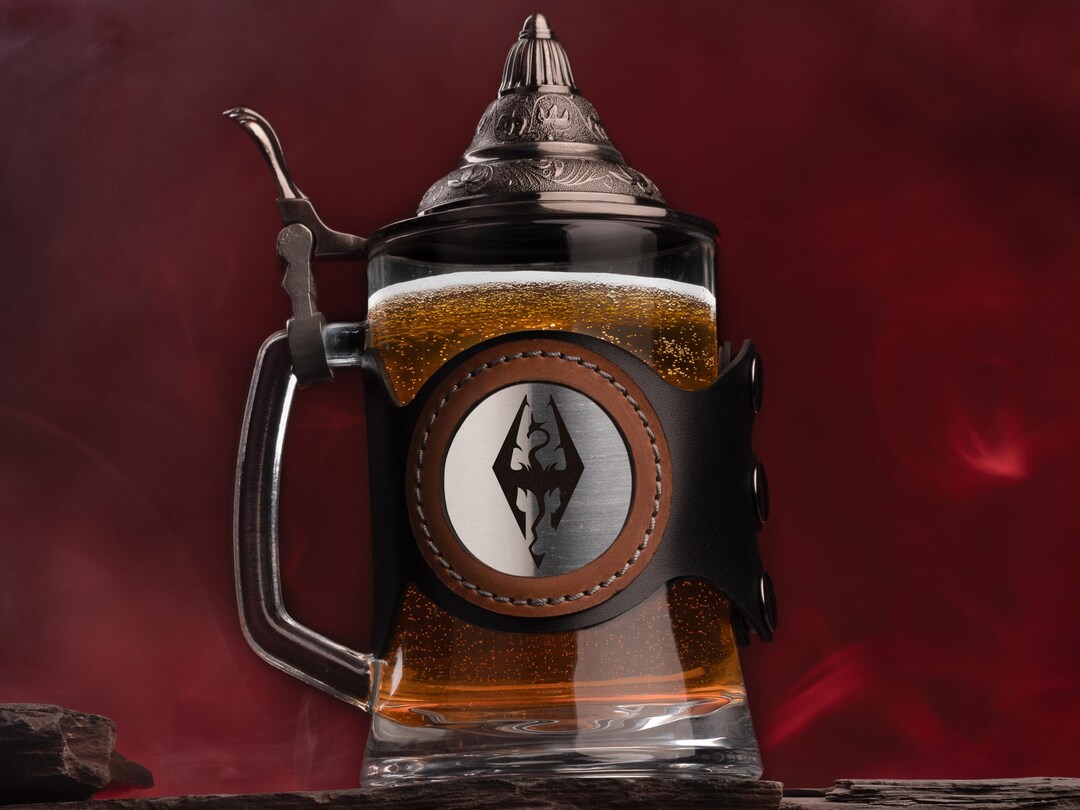 Elder Scrolls Beer Mug, Personalized Beer Glass, Custom Glassware, Beer ...