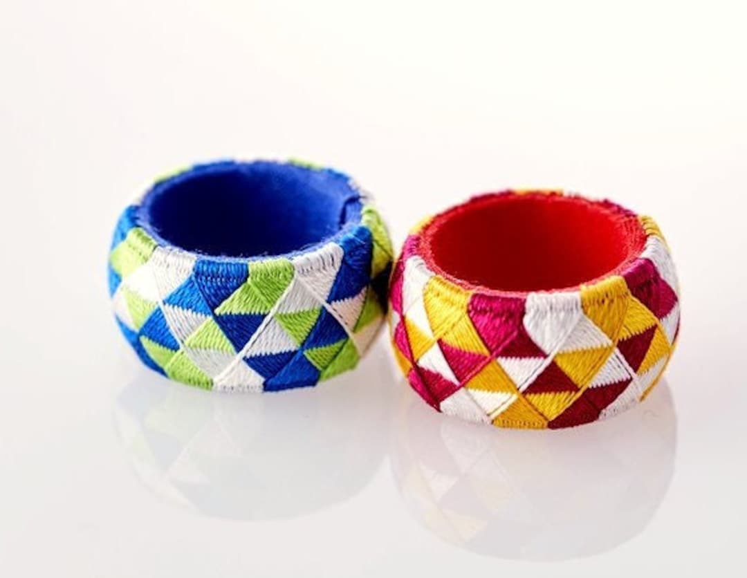 Kaga Yubinuki Kit - 3-color Scale Pattern -japanese Silk Embroidery ...
