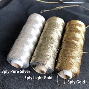 Japanese High-quality Embroidery Thread Gold & Silver Made in KYOTO - Etsy
