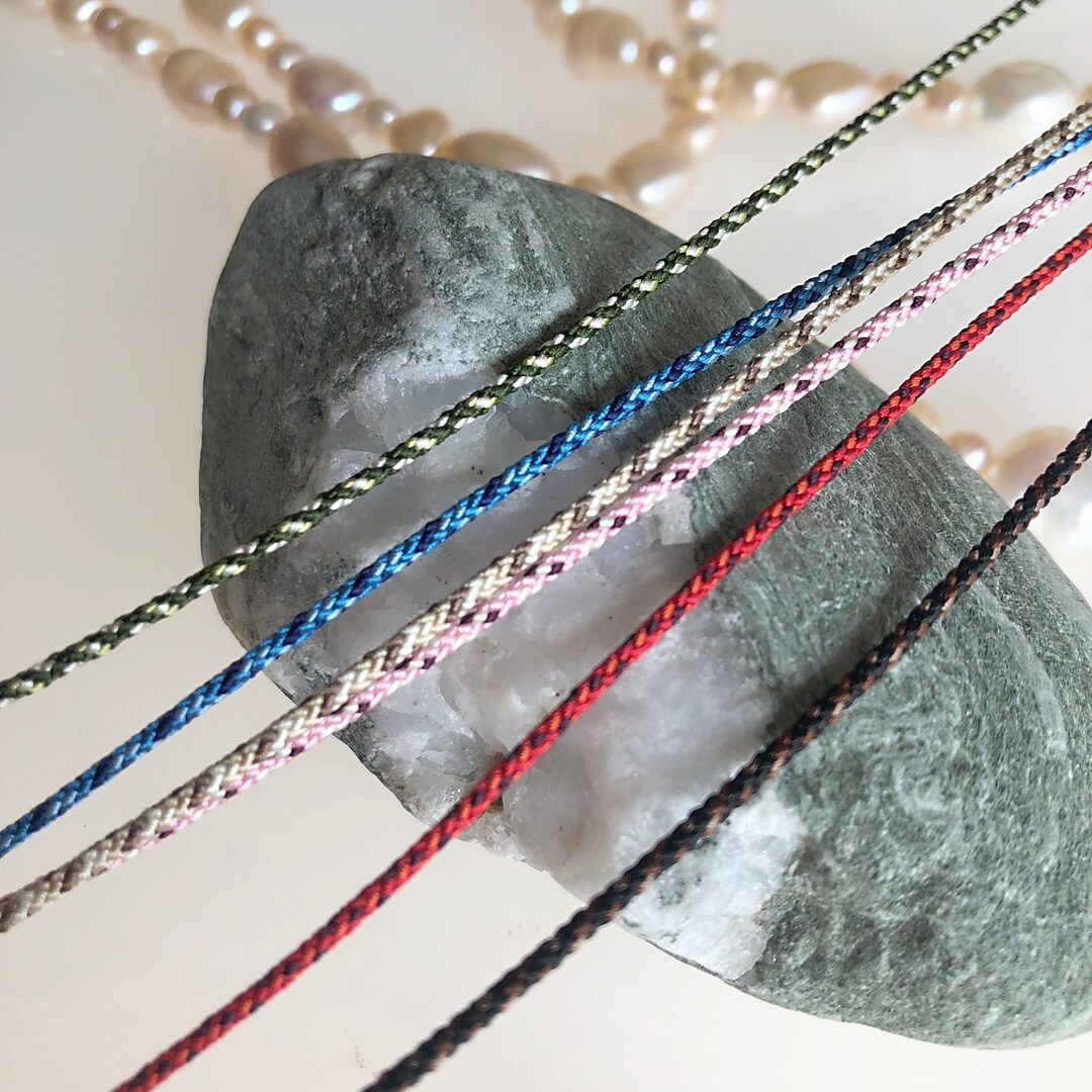 Silk Round Braided Cord Kumihimo 1.5mm Nature Inspired Mix Color ...