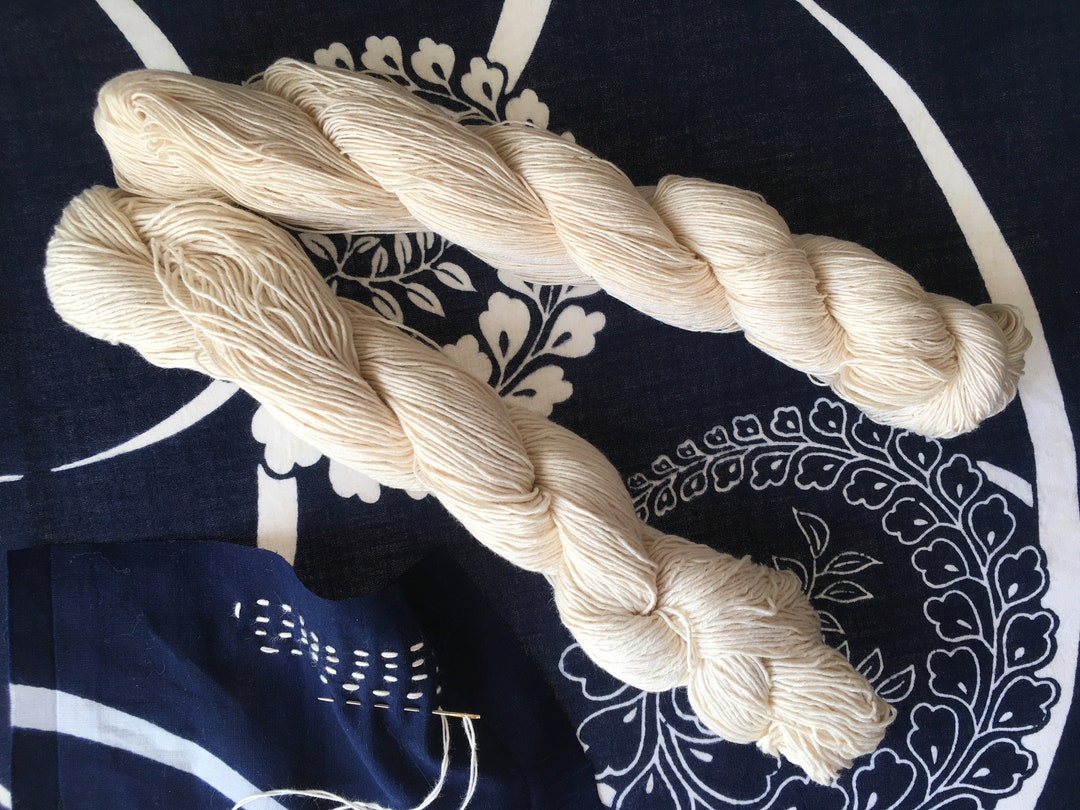 Sashiko Thread Thin & Thick Natural White or White Extra Large Skein ...