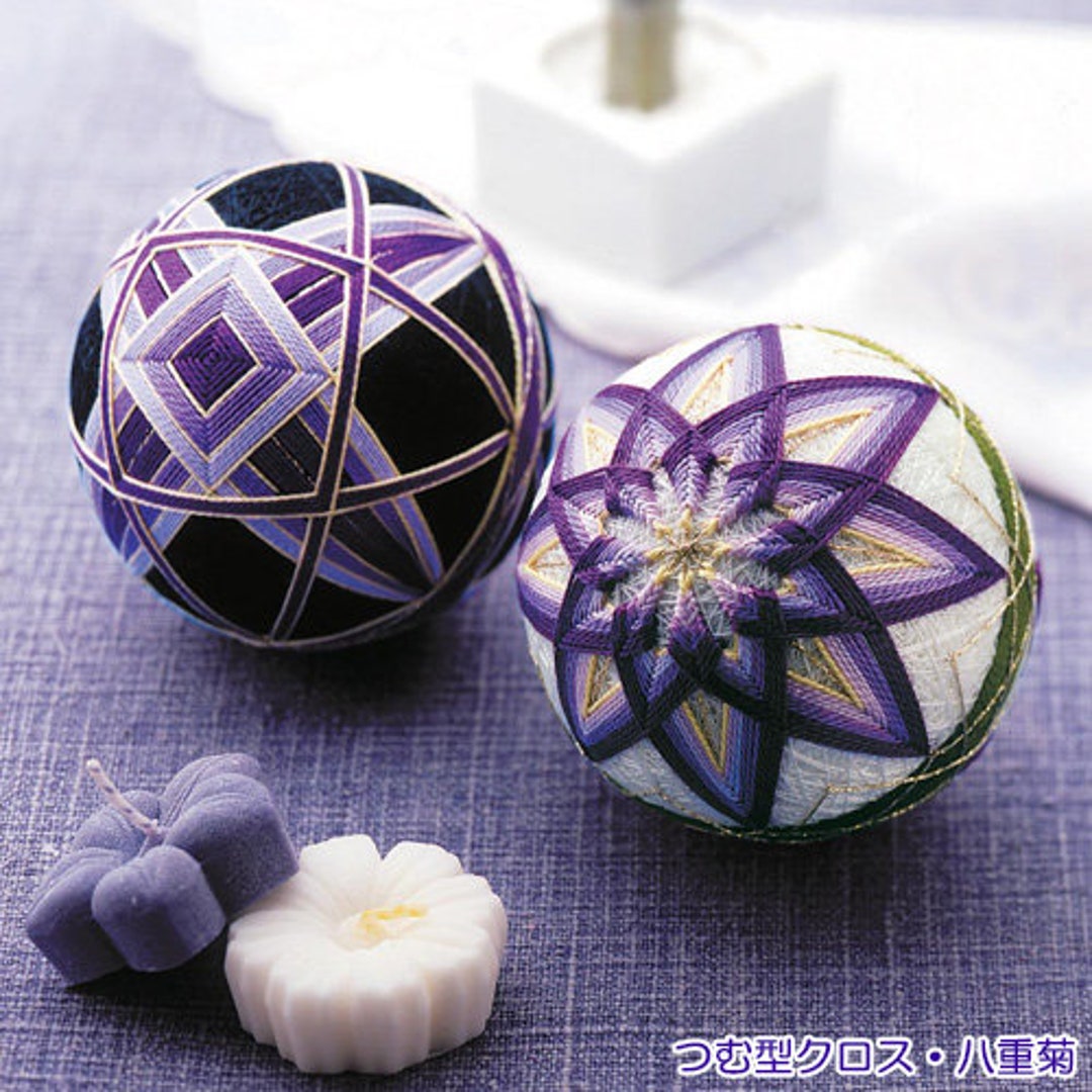 Olympus Temari Kit Japanese Embroidered Thread Ball 2pc : Cross and ...