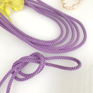 Violet Silk Round Braided Cord Kumihimo Japanese Silk Cord/3mm/1 Meter ...