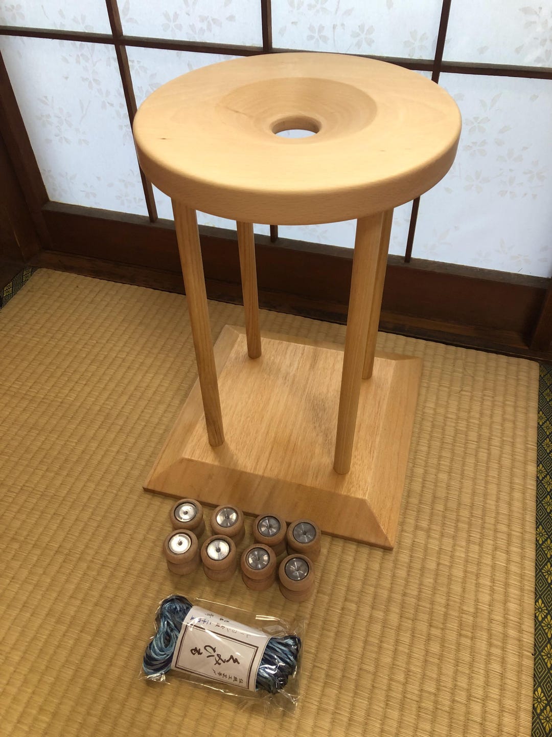 DIY Assembled 10inch Round Stand Marudai (with Thread for Practice) Set ...