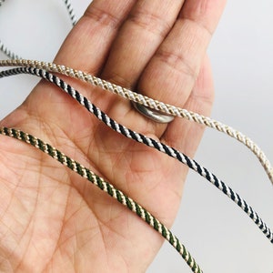 Silk Round Spiral Braided Cord Kumihimo 2.5mm 1meters Japanese Silk ...