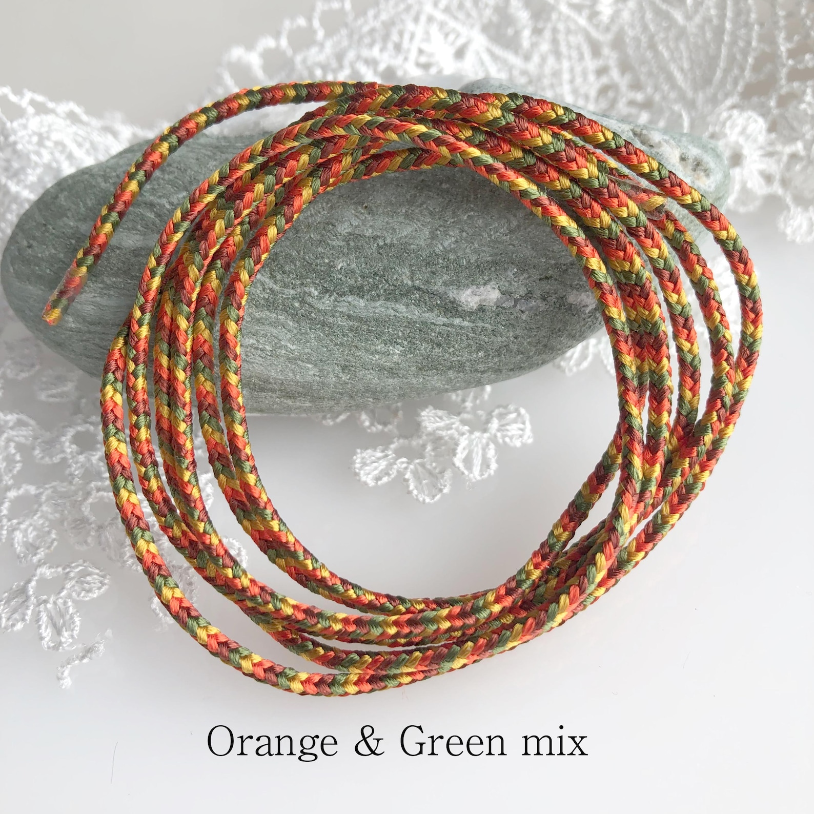 Samurai-inspired Silk Kumihimo Cord – 1.8-2.0mm, 1m | Multi-color 8 ...