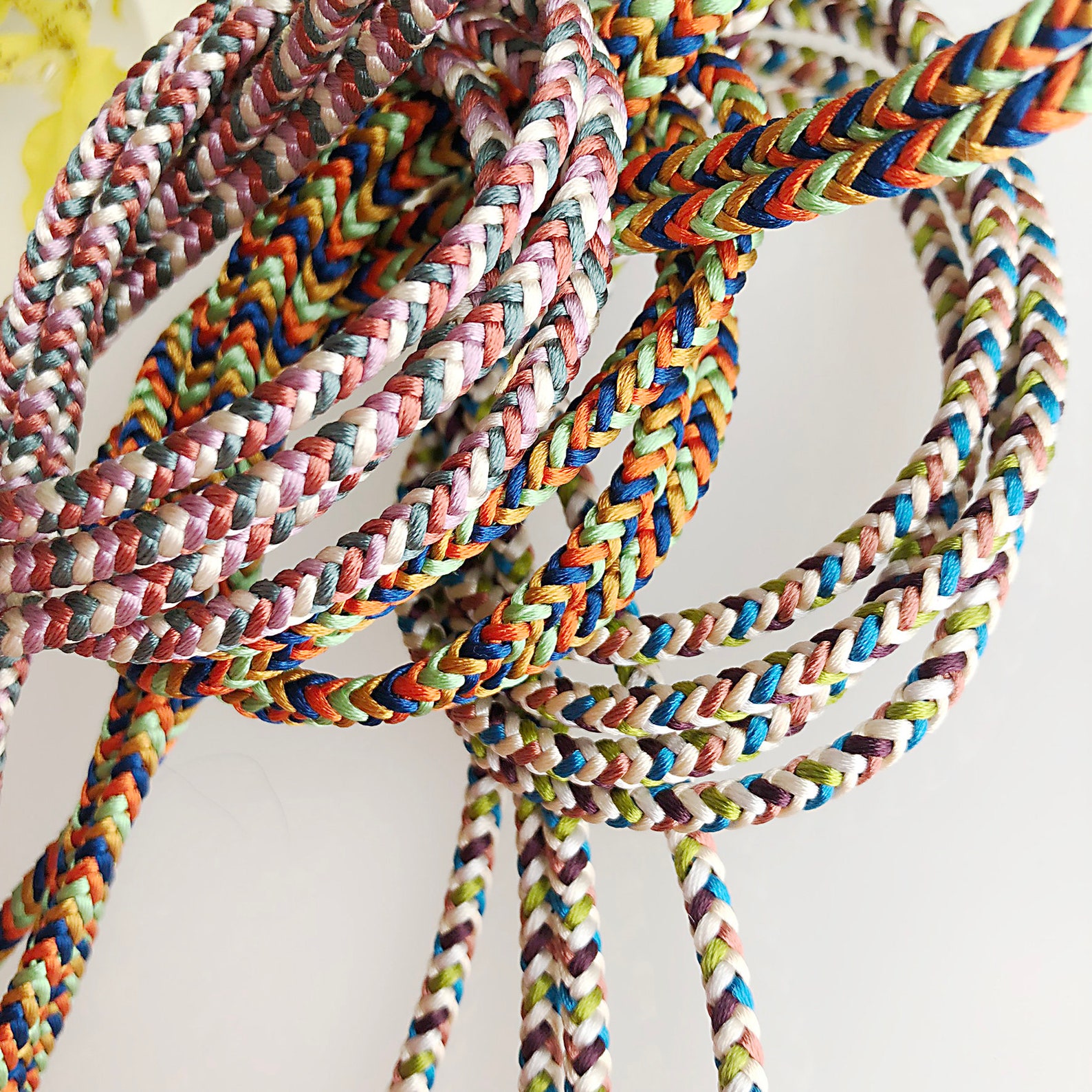 Silk Kumihimo Braided Cord 3.5mm 150 Cm "kakusugi" Braided, for Belts ...