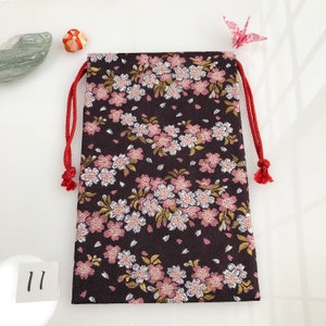 Luxurious Nishijin Goshuincho Pouch Japanese Drawstring Bag-with Red ...