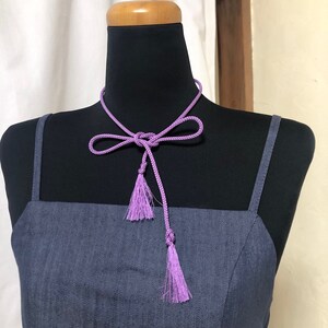 Violet Silk Round Braided Cord Kumihimo Japanese Silk Cord/3mm/1 Meter ...