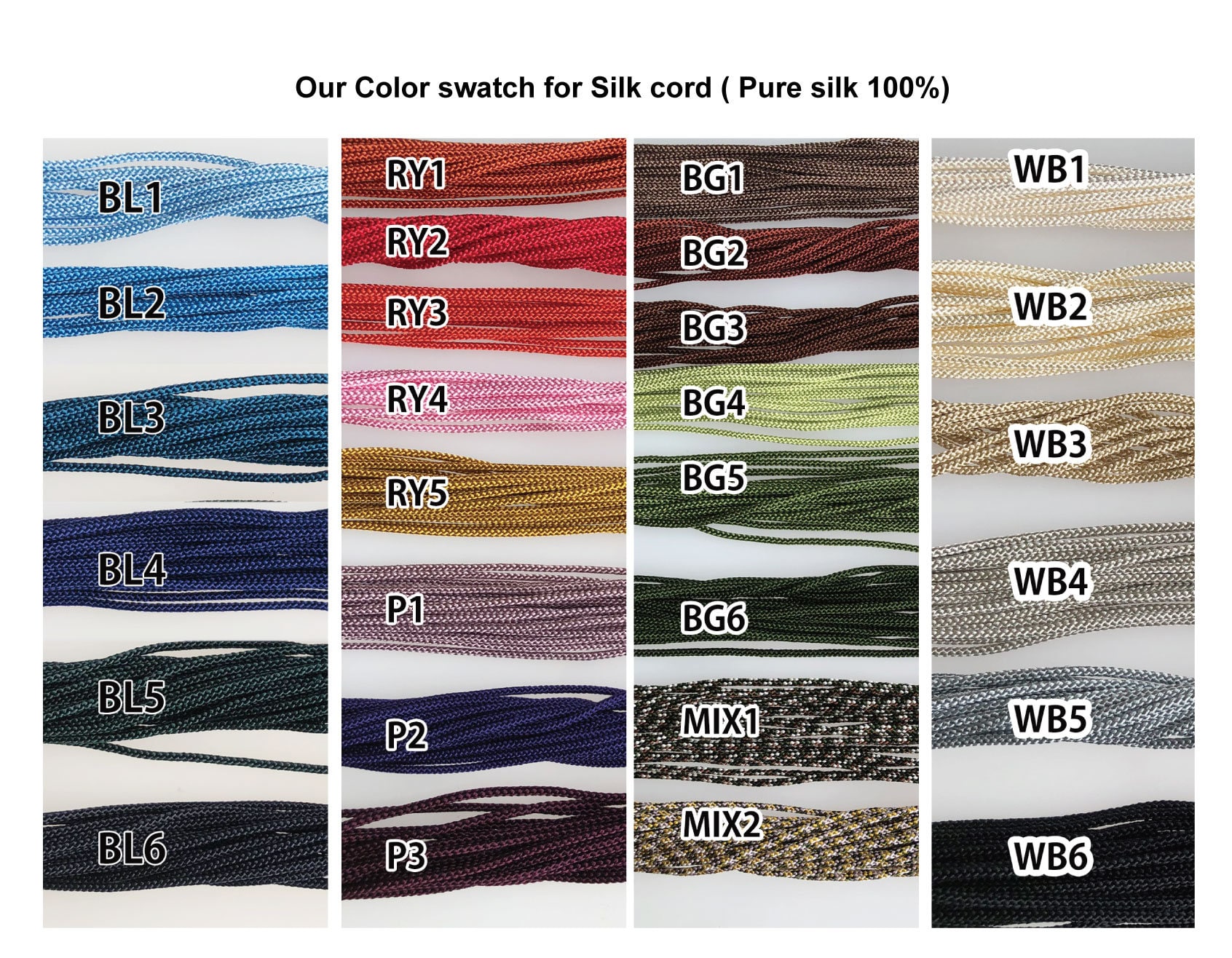 Silk Round Braided Cord Kumihimo 5mm Japanese Silk Cord - Etsy