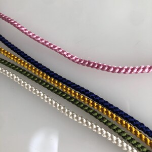Pure Silk Round Braided Cord Kumihimo 3mm 1meter Japanese Silk Cord ...