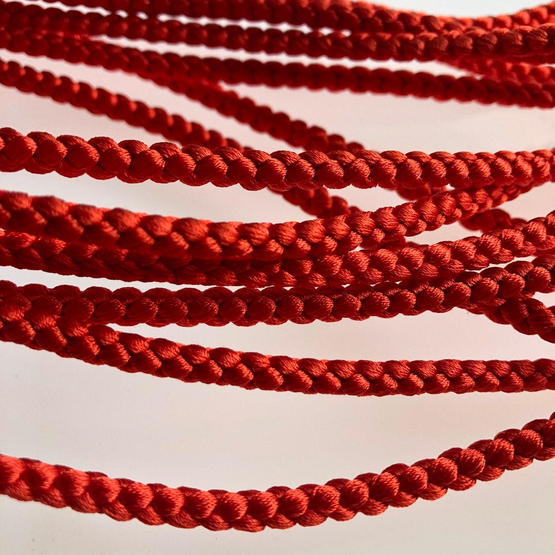 Pure Silk Round Braided Cord Kumihimo 4.5mm 1meter Japanese Silk Cord ...