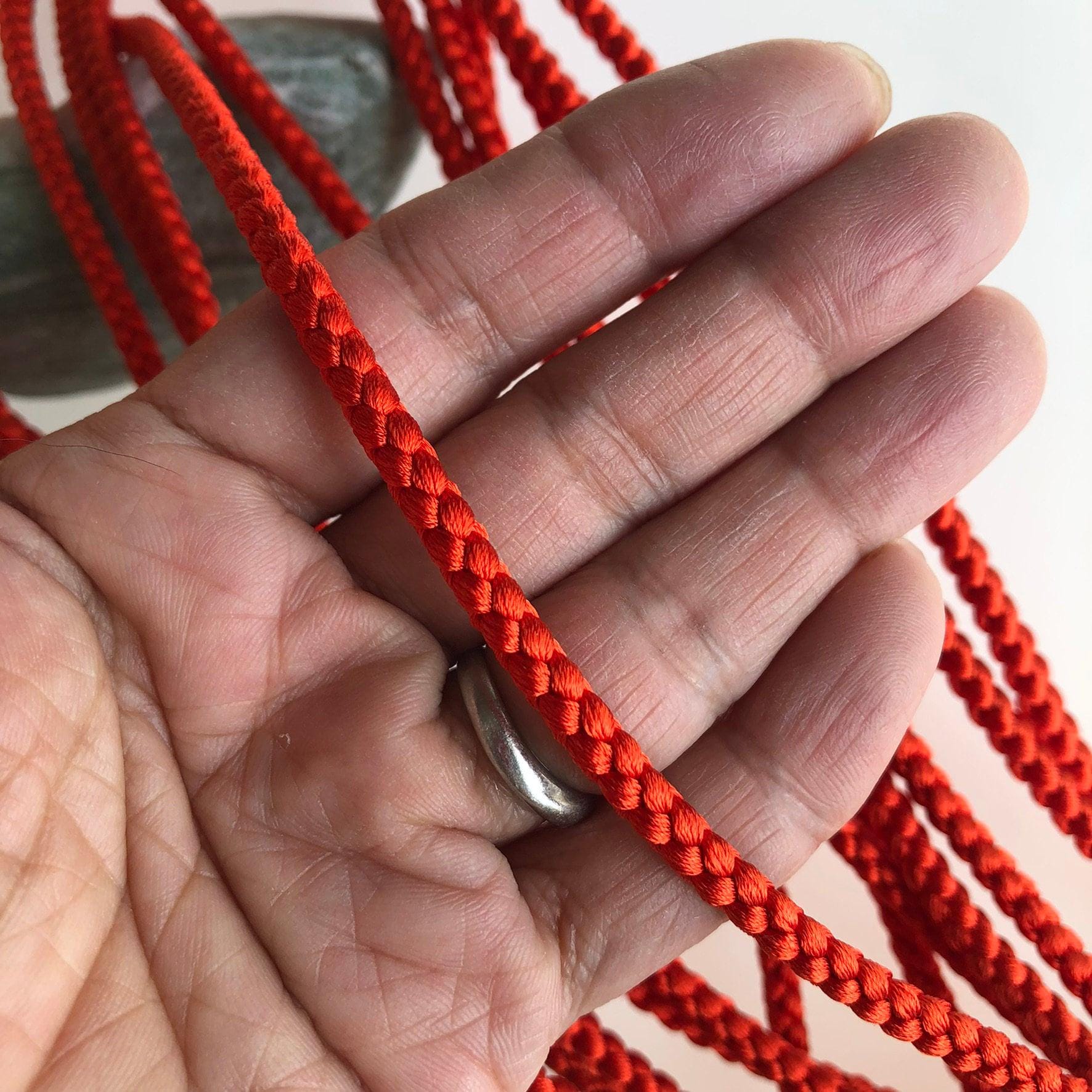 Pure Silk Round Braided Cord Kumihimo 4.5mm 1meter Japanese Silk Cord ...
