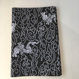 Japanese Tenugui Towel Fabric 90cm Japanese Traditional Pattern "dragon ...