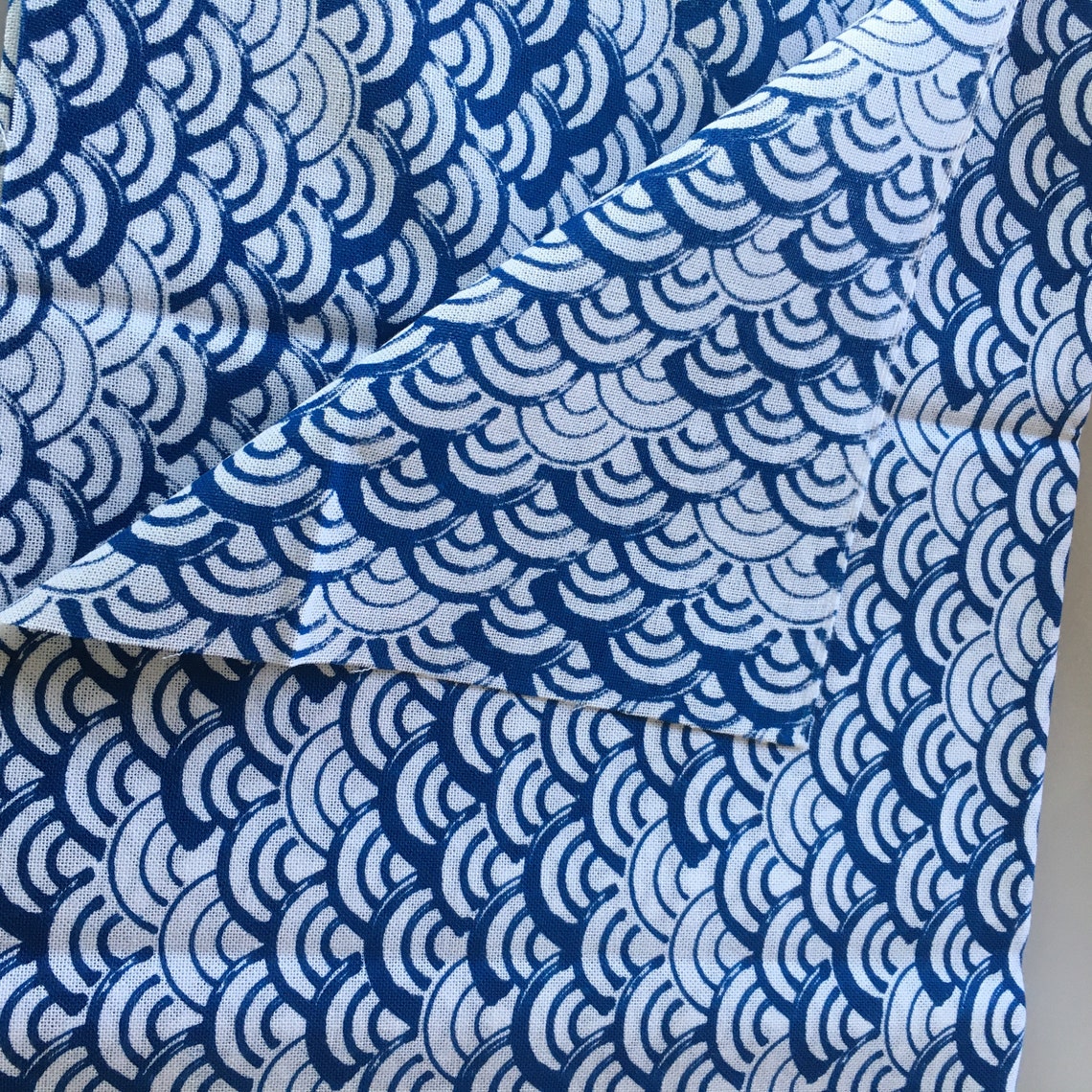 Japanese tenugui towel set of 5 traditional blue pattern set | Etsy