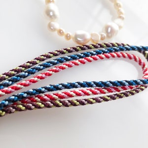 Silk Round 3color Spiral Braided Cord Kumihimo 2.5mm 1meters Japanese ...