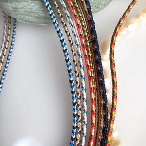 Samurai-inspired Silk Kumihimo Cord – 1.8-2.0mm, 1m | Multi-color 8 ...