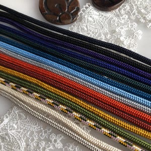 Silk Round Braided Cord Kumihimo 5mm 100cm Japanese Silk Cord "kara ...