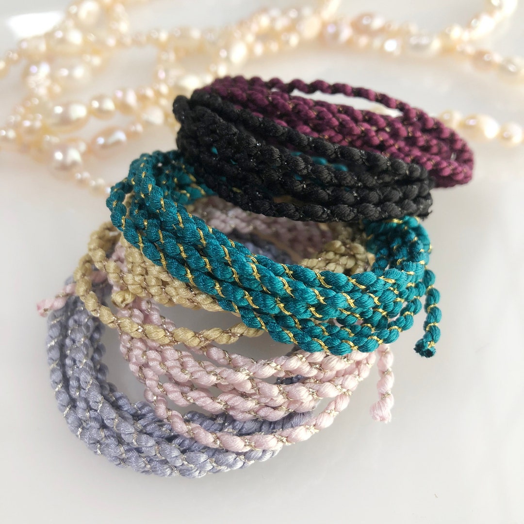 Silk 4 Strand Braided Cord Kumihimo 2mm 1meters Japanese Silk Cord for ...