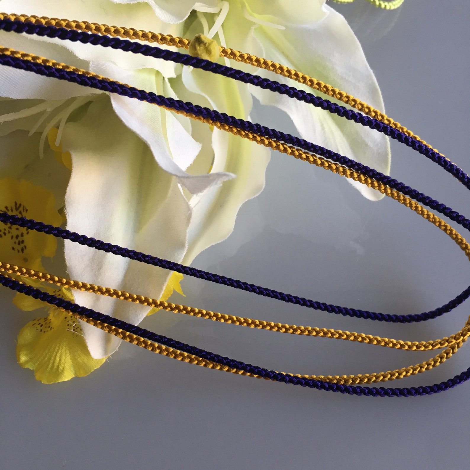 Silk round braided cord kumihimo 2.5mm Japanese silk cord | Etsy