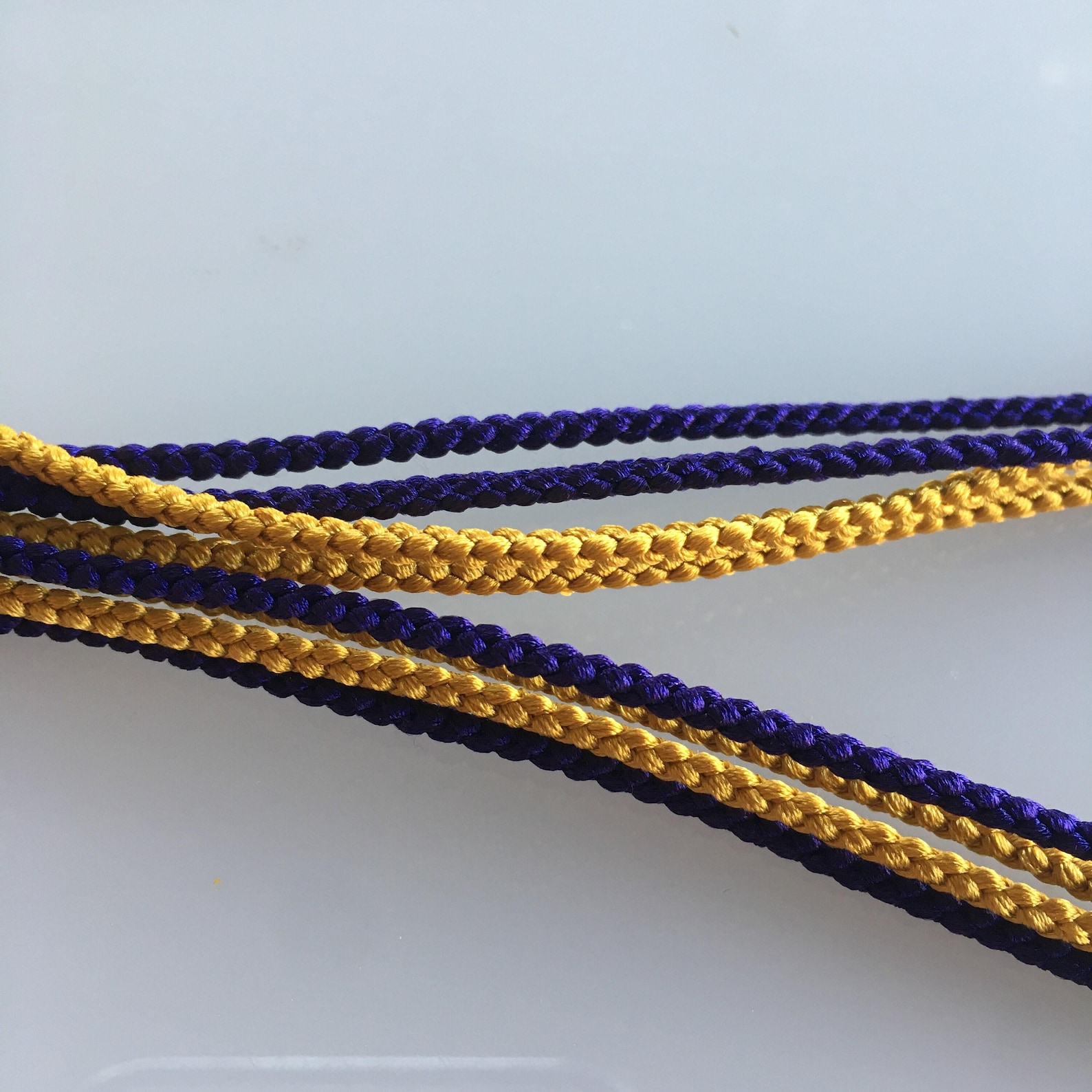 Silk Round Braided Cord Kumihimo 2.5mm Japanese Silk Cord "yotsu-gumi ...