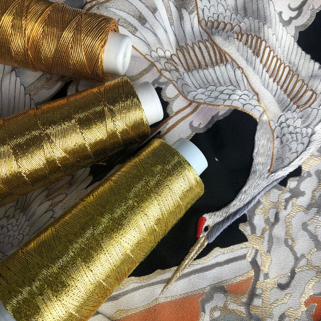 Japanese High-quality THICK Embroidery Thread Cord Gold & Silver Made ...