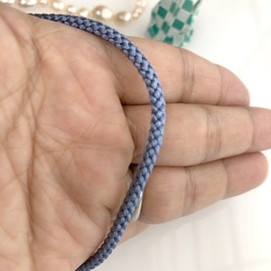 Cobalt Blue Silk Kumihimo Cord 3mm, 1m | Edo-uchi-himo 8-strand Braid ...