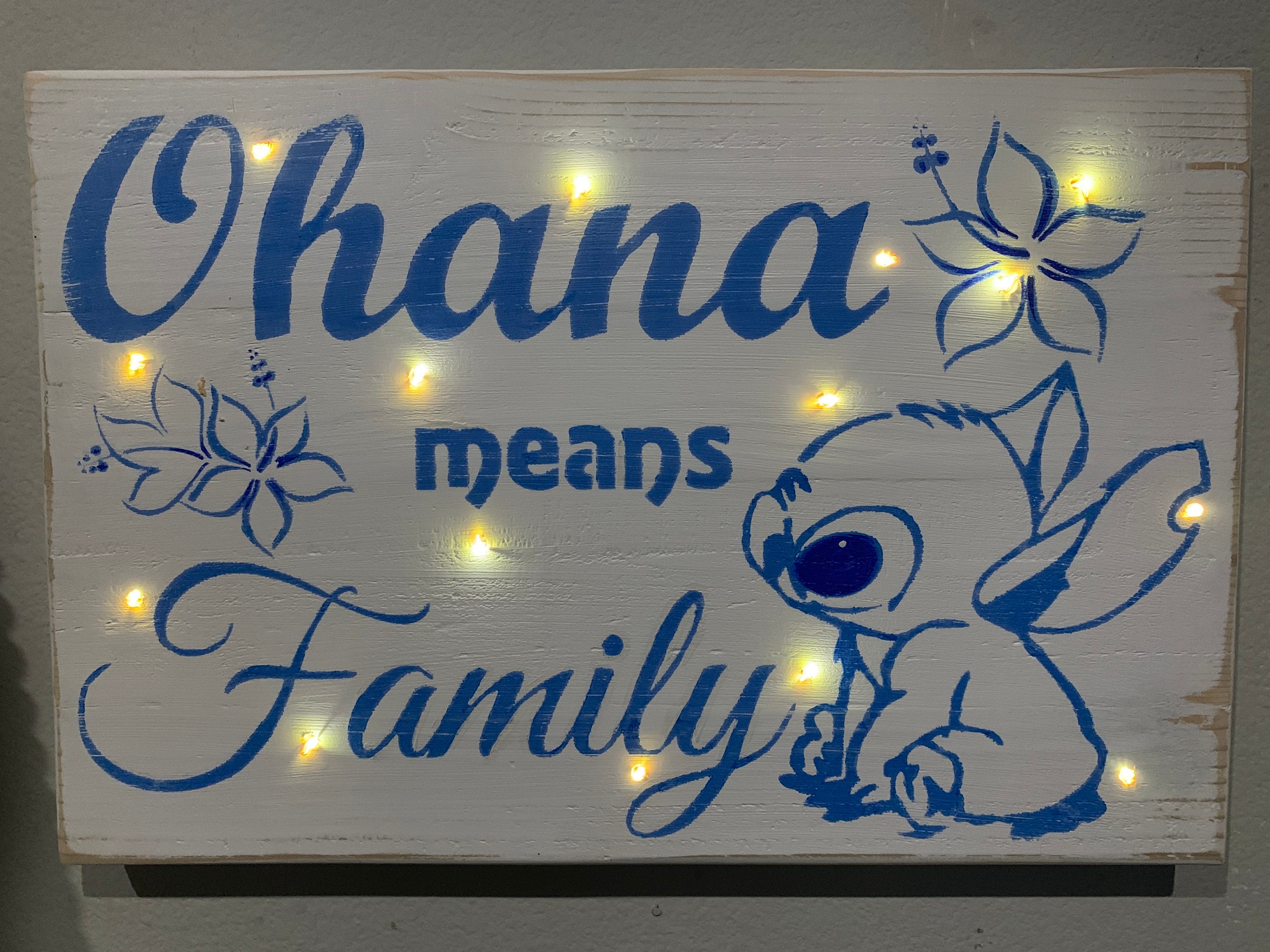 Stitch Ohana Means Family Décor Sign Home Décor Home & Living etna.com.pe