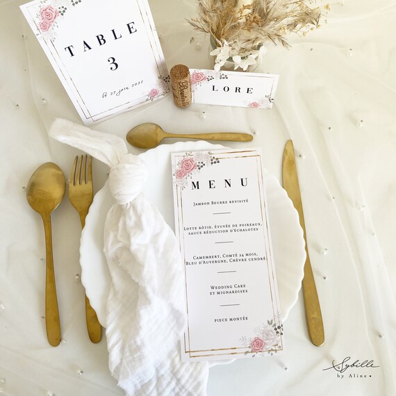 French Wedding Menu