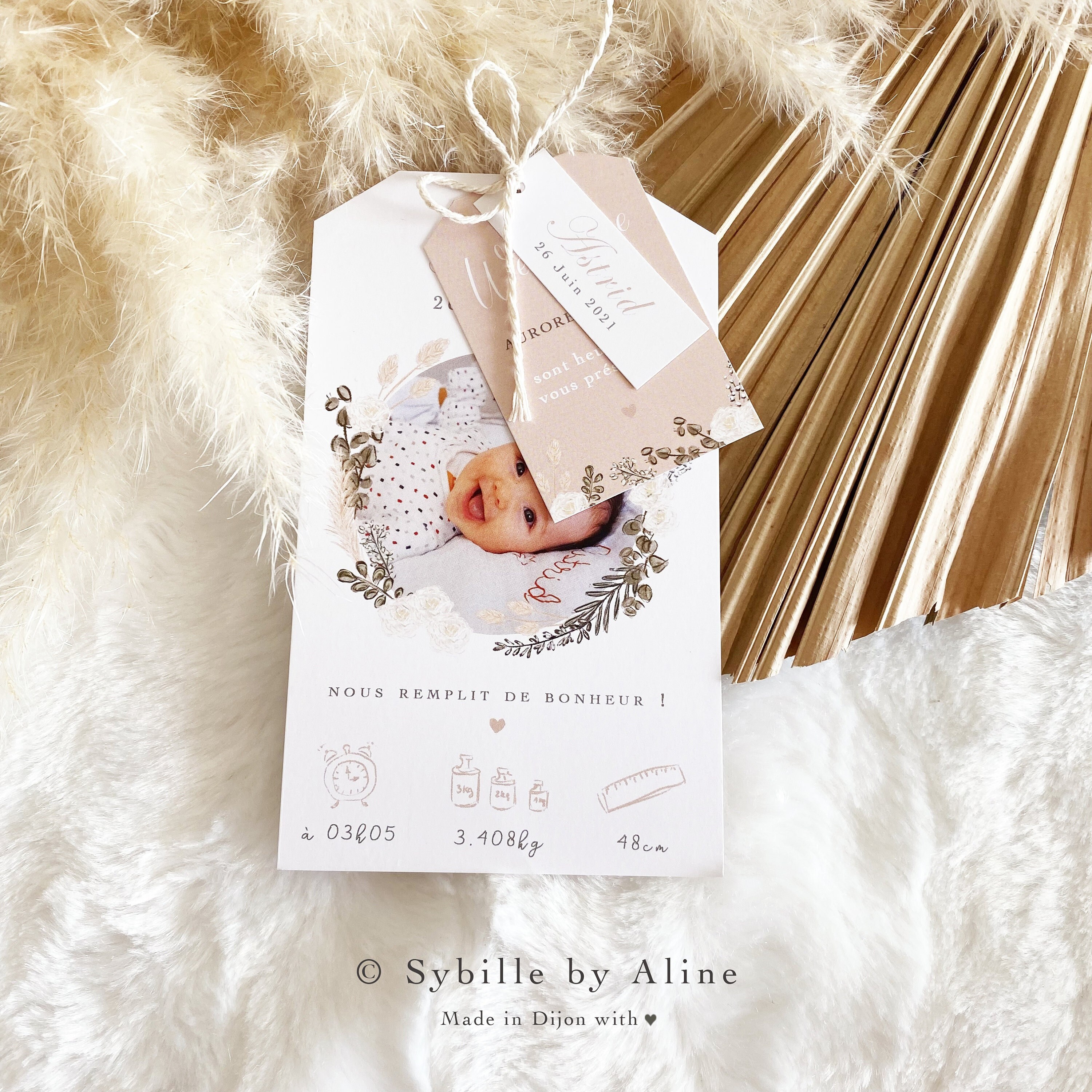 Faire-part Naissance, Lot de 15, Faire-part Bébé, Faire-part France ...
