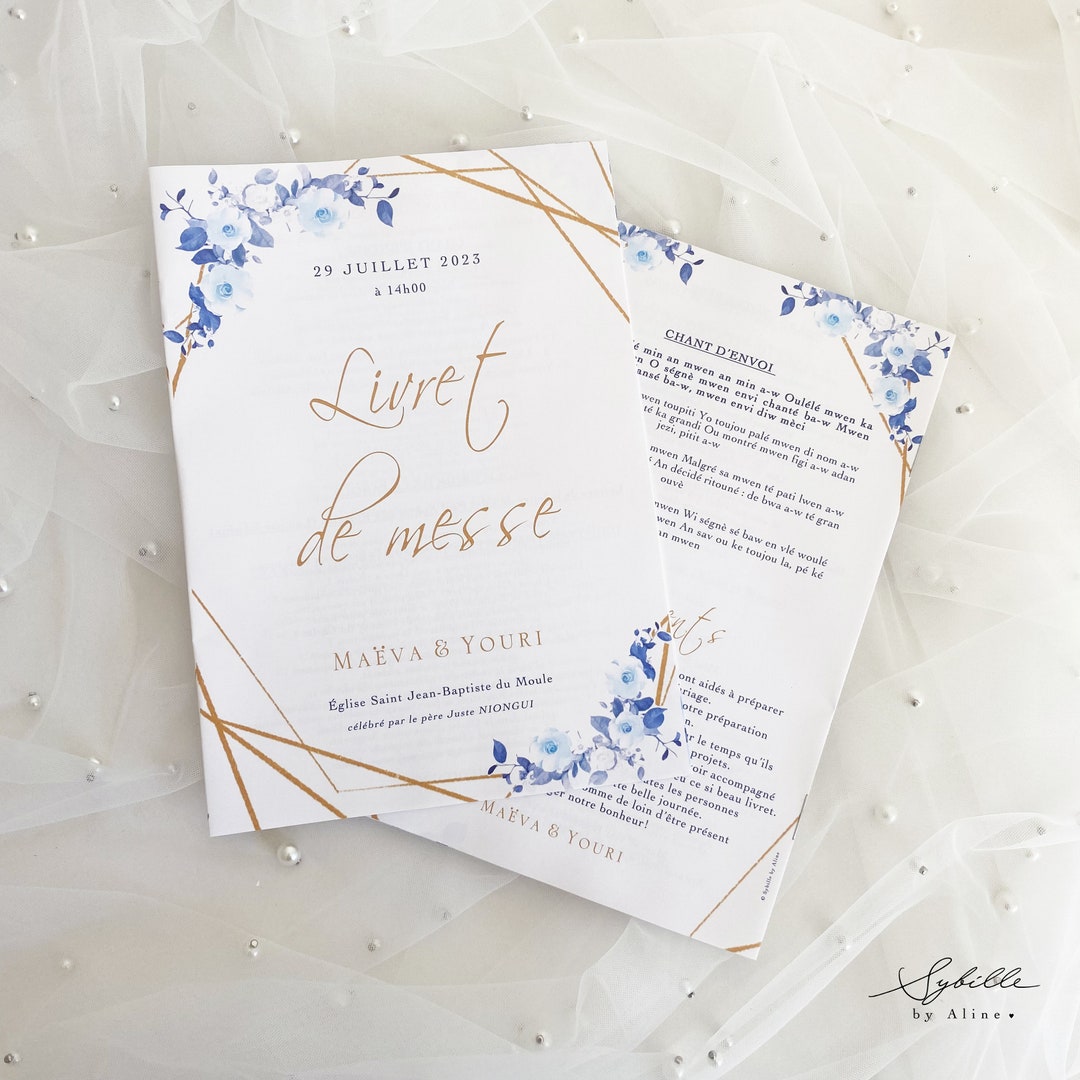 Livret de messe, livret de mariage, livret de baptême, livret messe ...