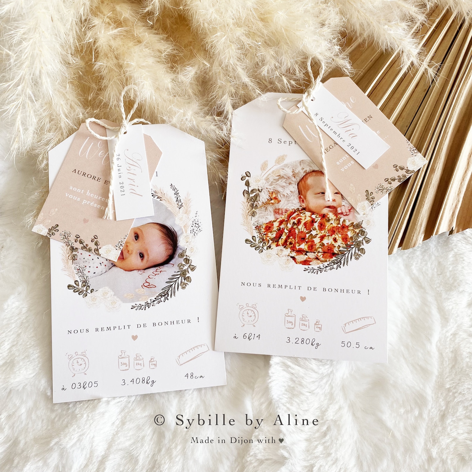 Faire-part Naissance Lot de 15 Faire-part Bébé Faire-part - Etsy France