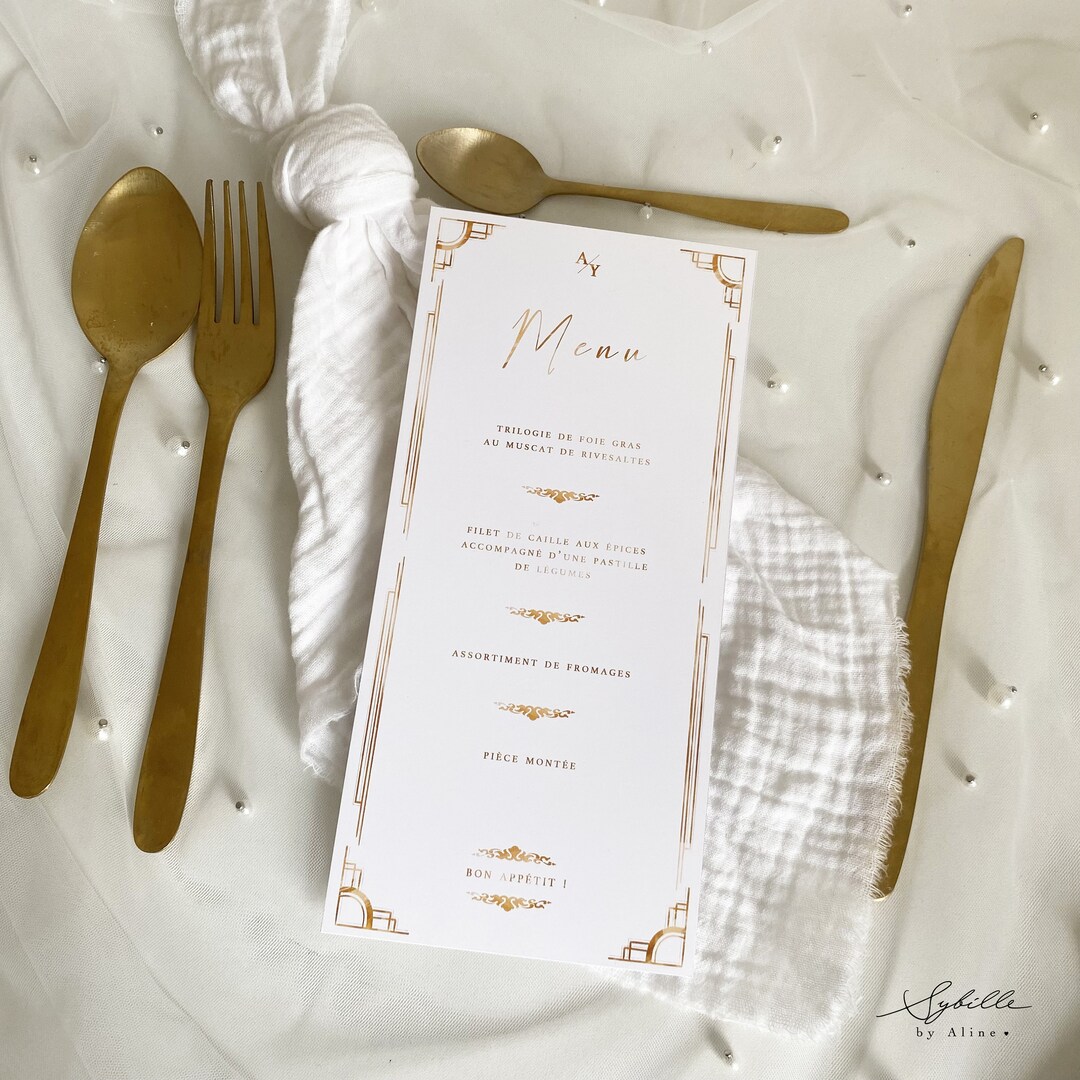 Wedding Menu, Table Plan, Wedding Menus France, Table Stationery, Table ...