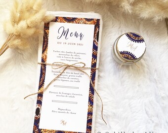 African Wedding Menu - Etsy