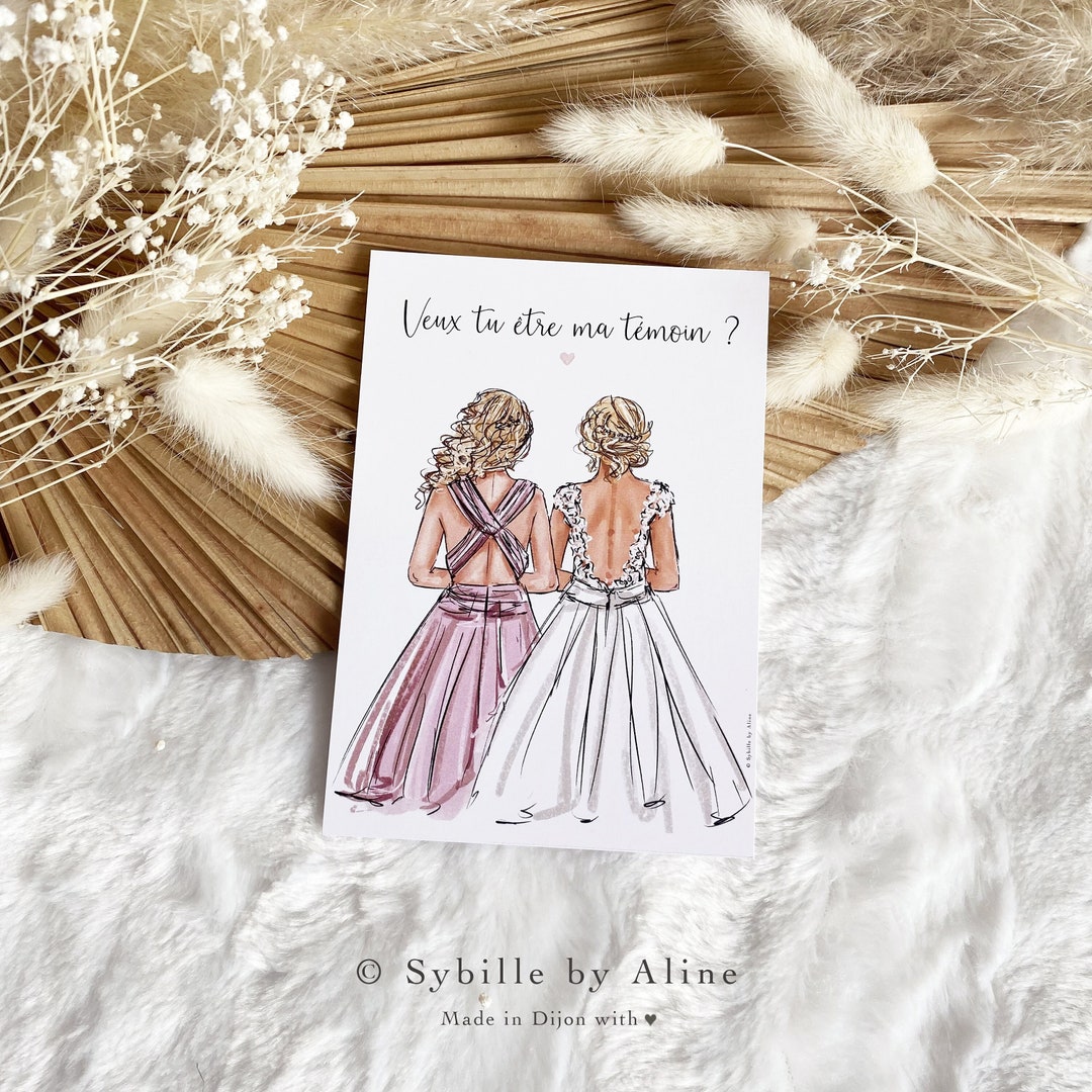 Request for Witness, Wedding, Witnesses, Personalized Illustration ...