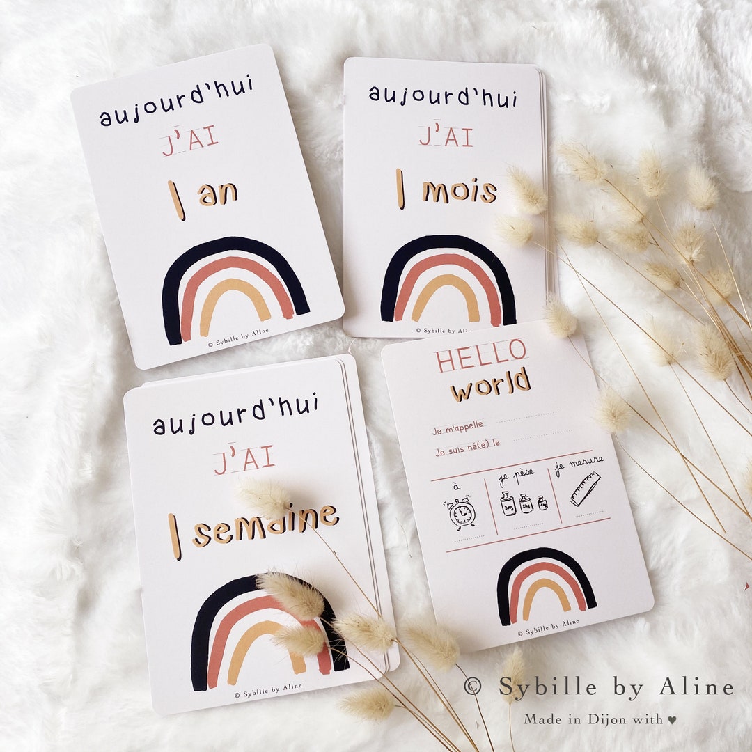 Milestone Cards, Birth Milestone Cards, Baby Milestone Cards, Mixed ...