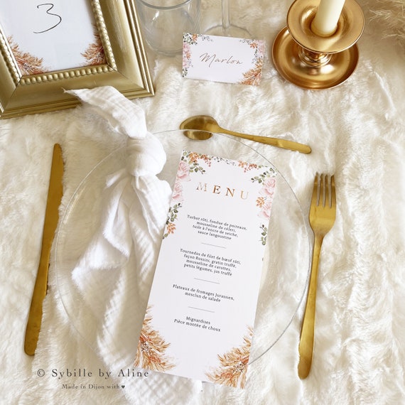 French Wedding Menu