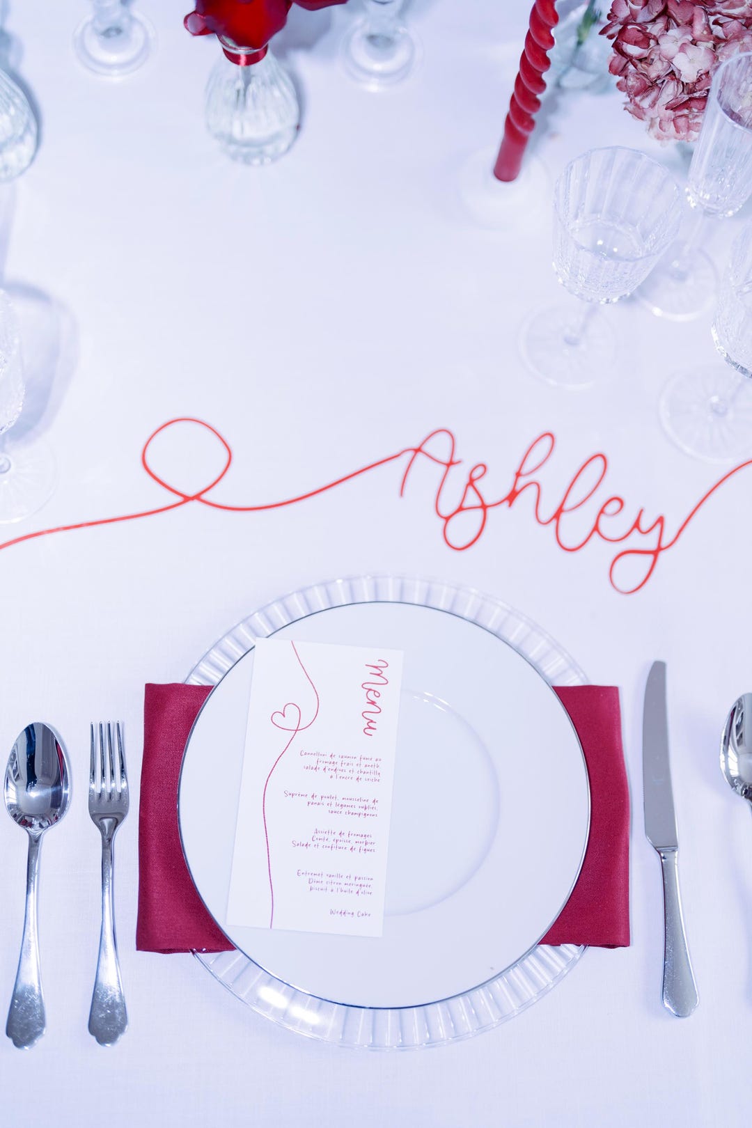 Red Knot Menu, Table Plan, Table Stationery, Table Number - Etsy