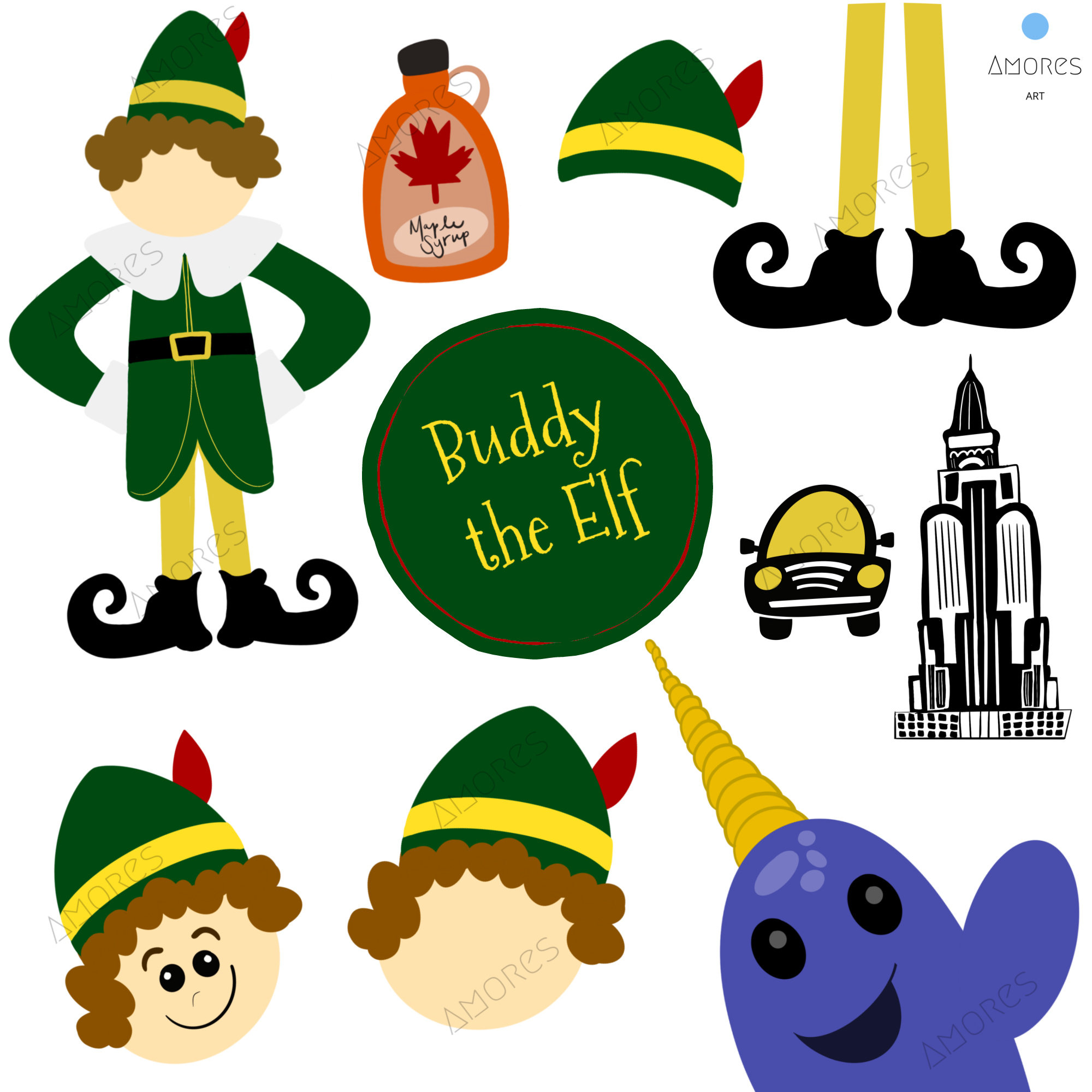 Christmas Elf Clipart – Buddy the Elf – Instant Download – Christmas in ...
